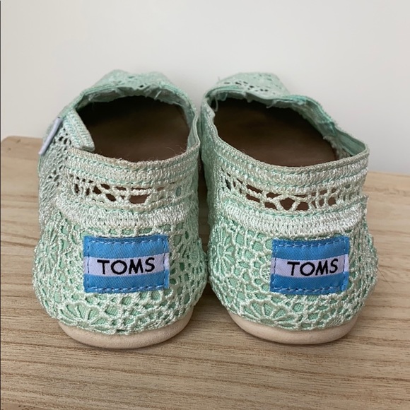 Toms | Shoes | Toms Mint Green Floral Lace | Poshmark